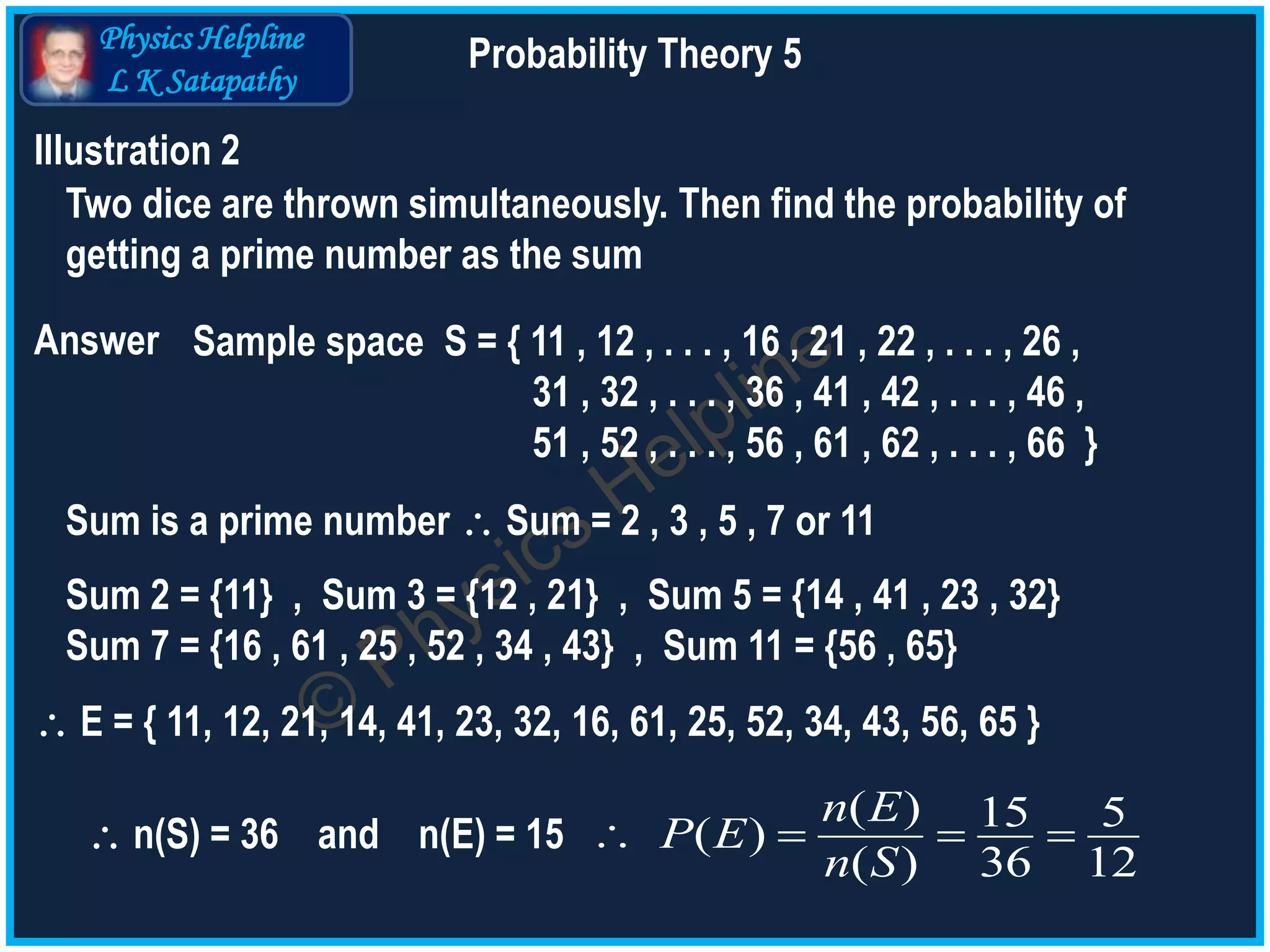 Probability Theory 5 | PPTX | Physics | Science