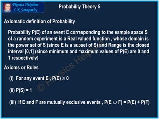 Probability Theory 5 | PPTX | Physics | Science