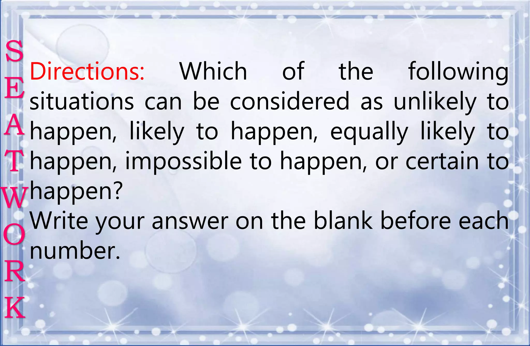 Probability 50- chances (1).pptx | Weather | Science