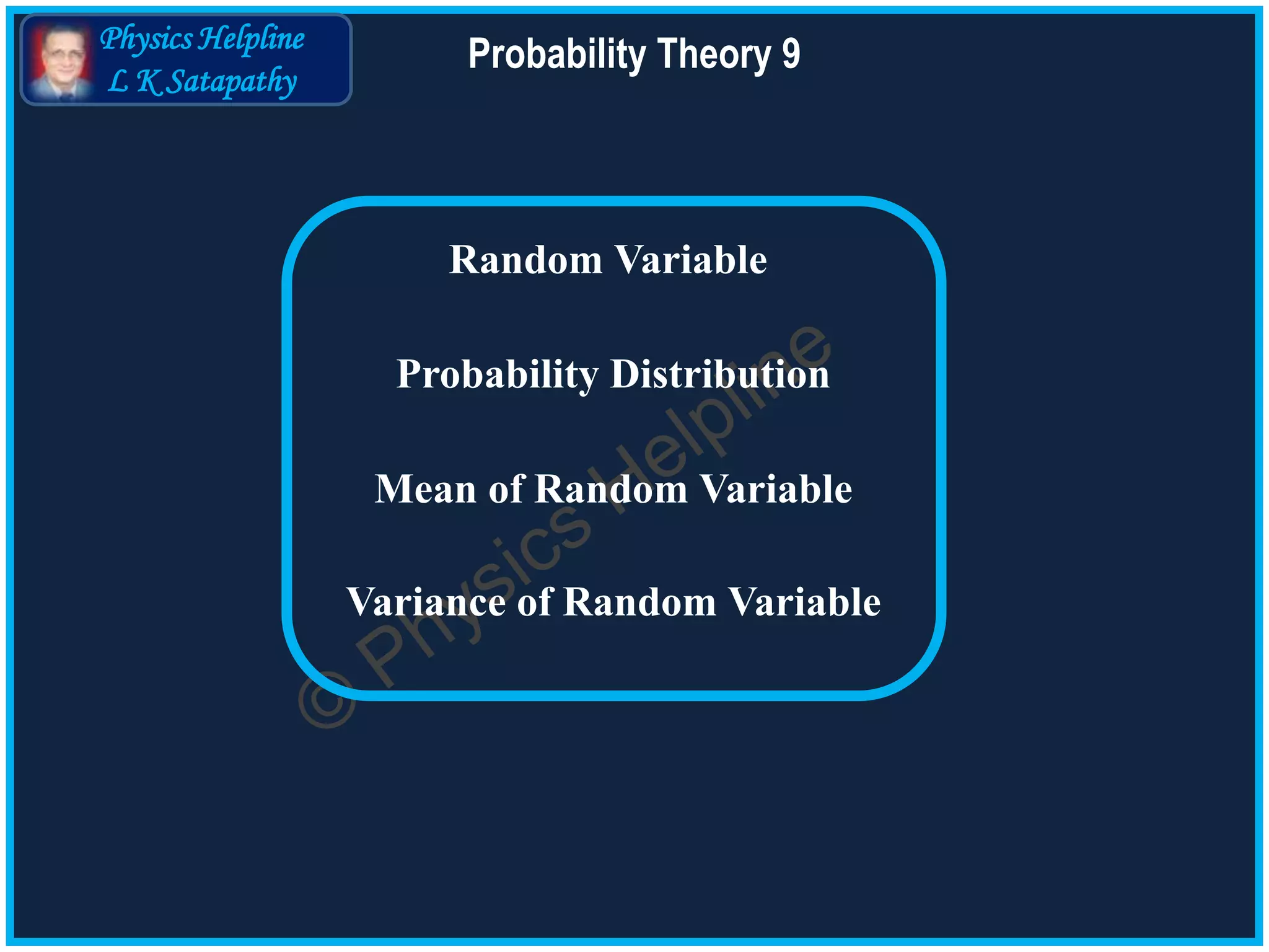 Probability Theory 9 | PPT