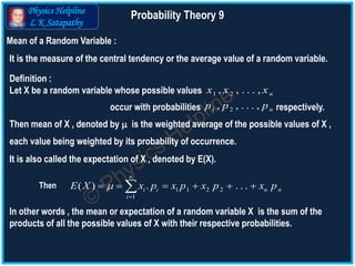 Probability Theory 9 | PPT