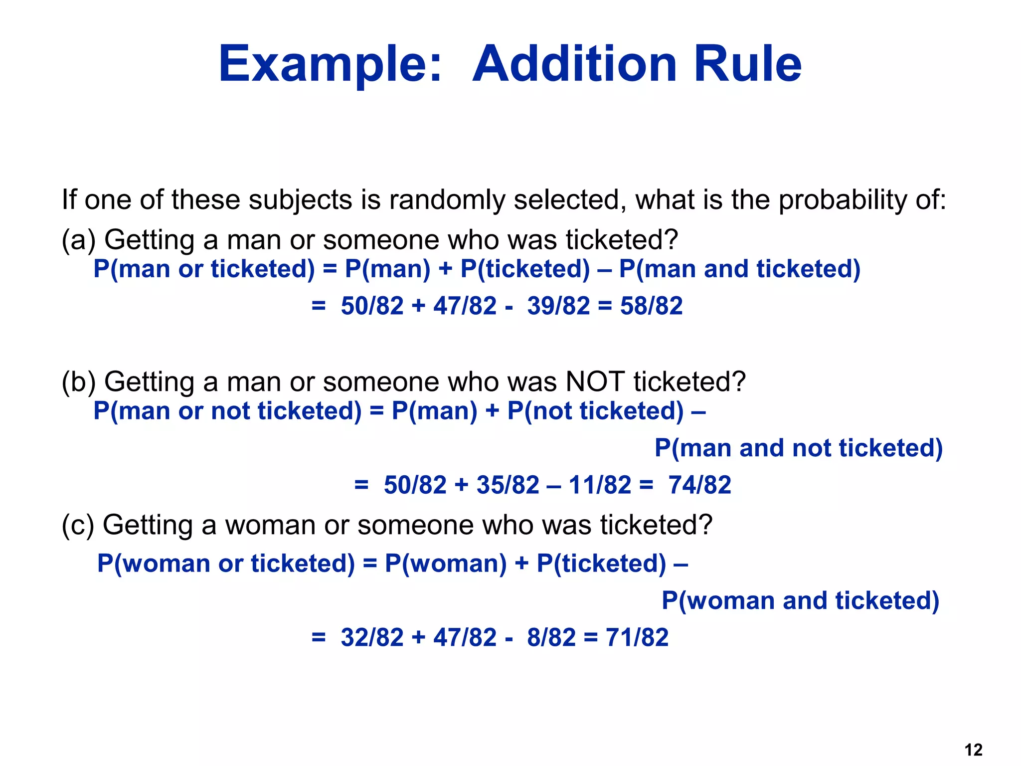 Probability addition rule | PPT