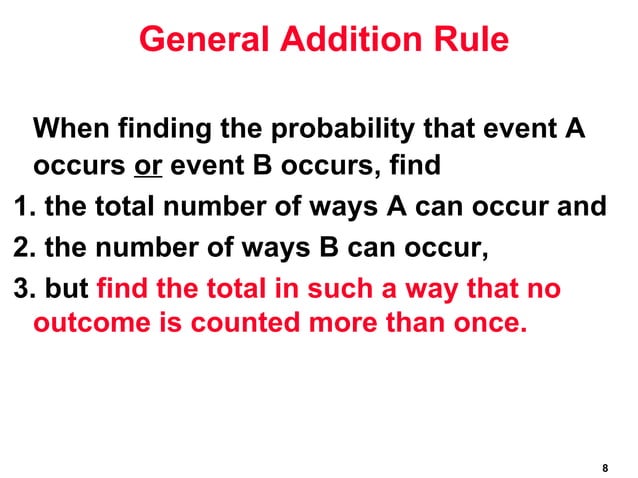 Probability addition rule | PPT | Physics | Science