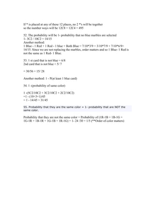 Probability And Combinations | DOC | Roleplaying Games | Games and Puzzles