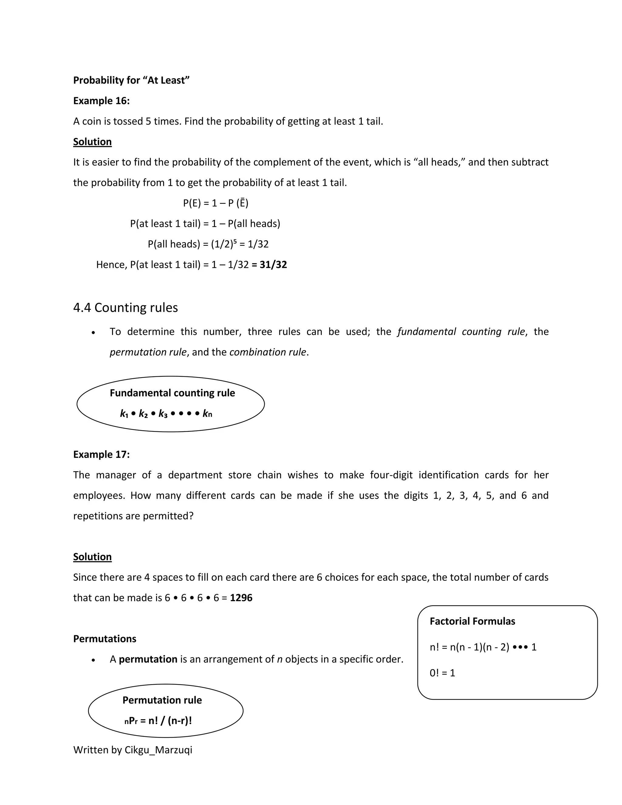Probability and counting rules | PDF