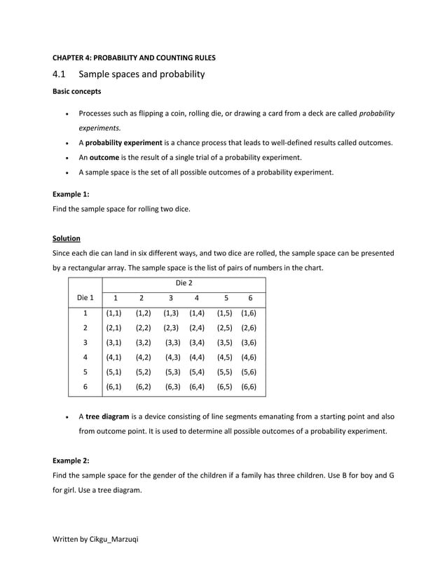 Probability and counting rules | PDF