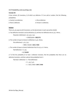 Probability and counting rules | PDF