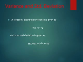 Poisson Distribution | PPTX