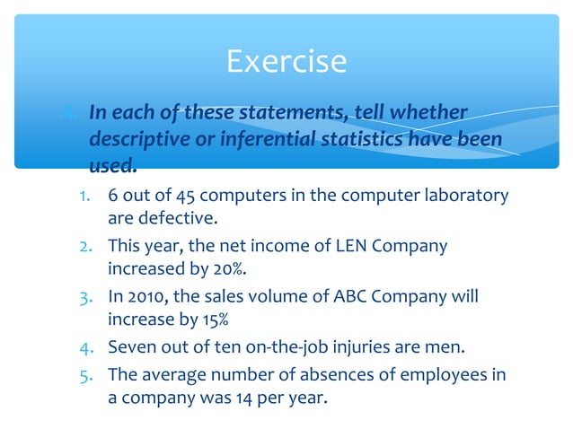 Probability and statistics (basic statistical concepts) | PPTX