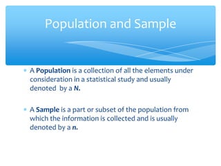 Probability and statistics (basic statistical concepts) | PPTX