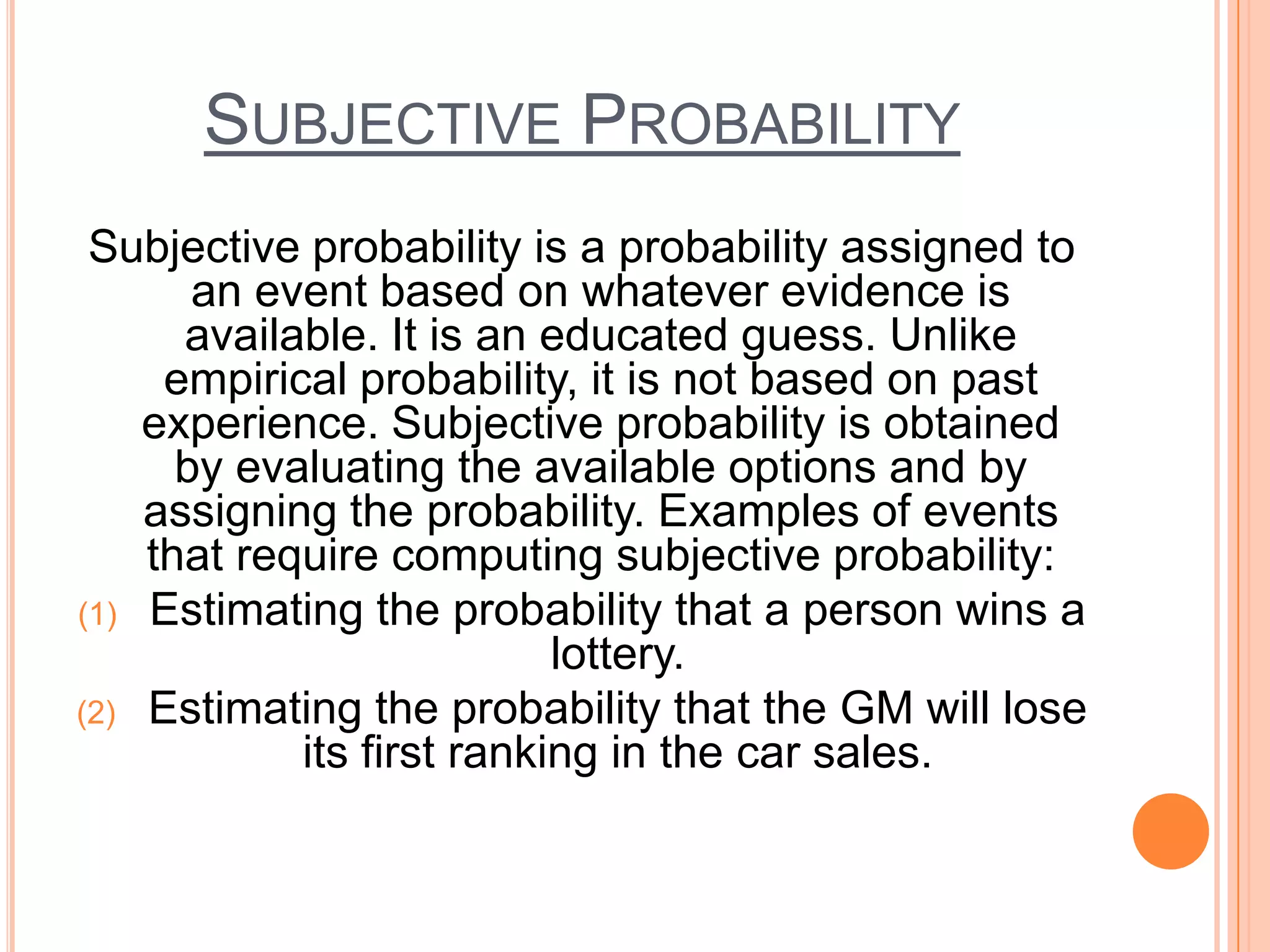 Probability & application in business | PPTX