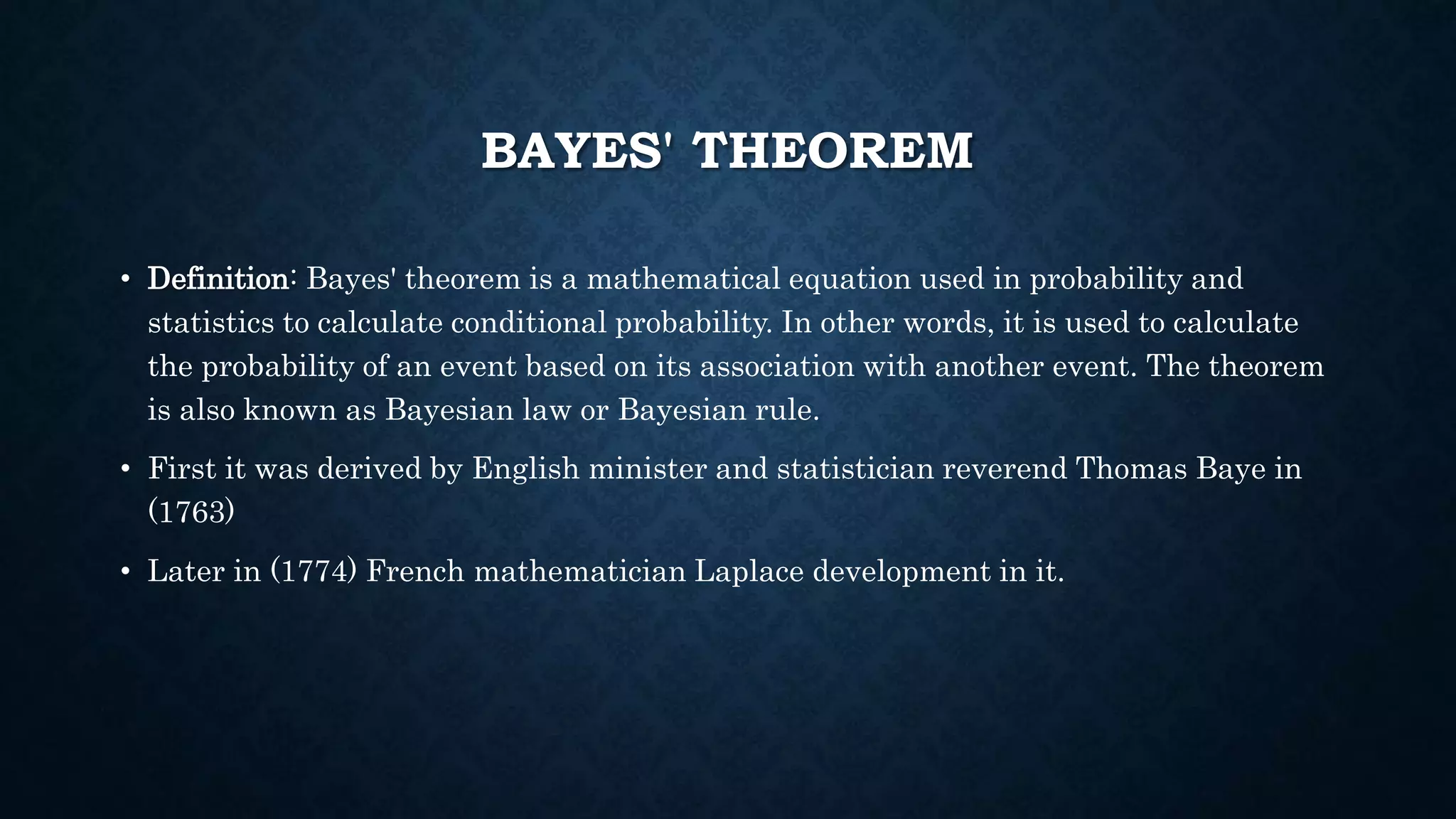 Probability&Bayes theorem | PPTX