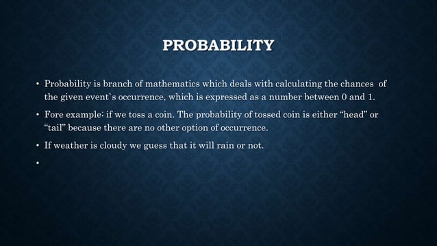 Probability&Bayes theorem | PPTX