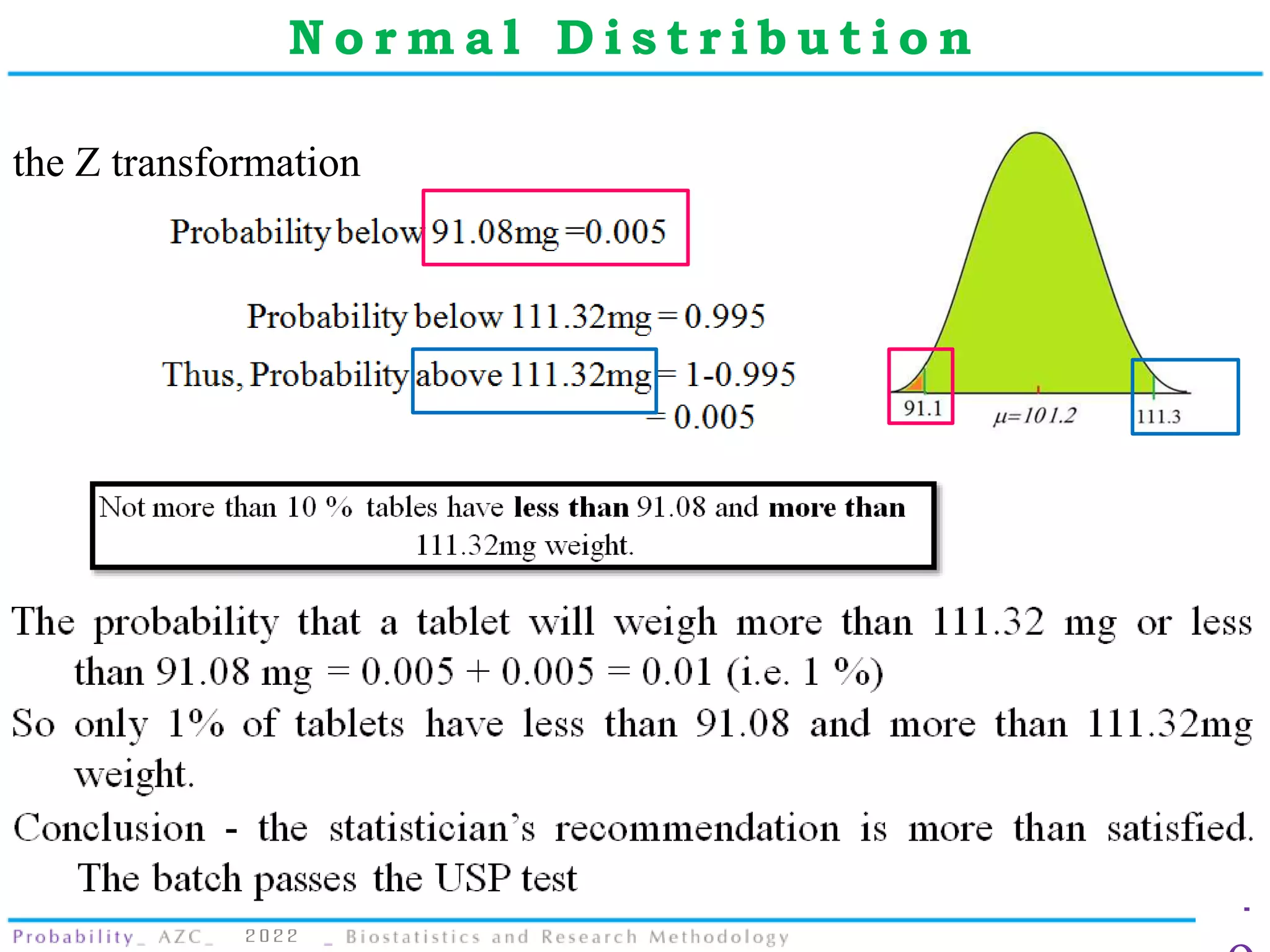 Probability ,Binomial distribution, Normal distribution, Poisson’s ...