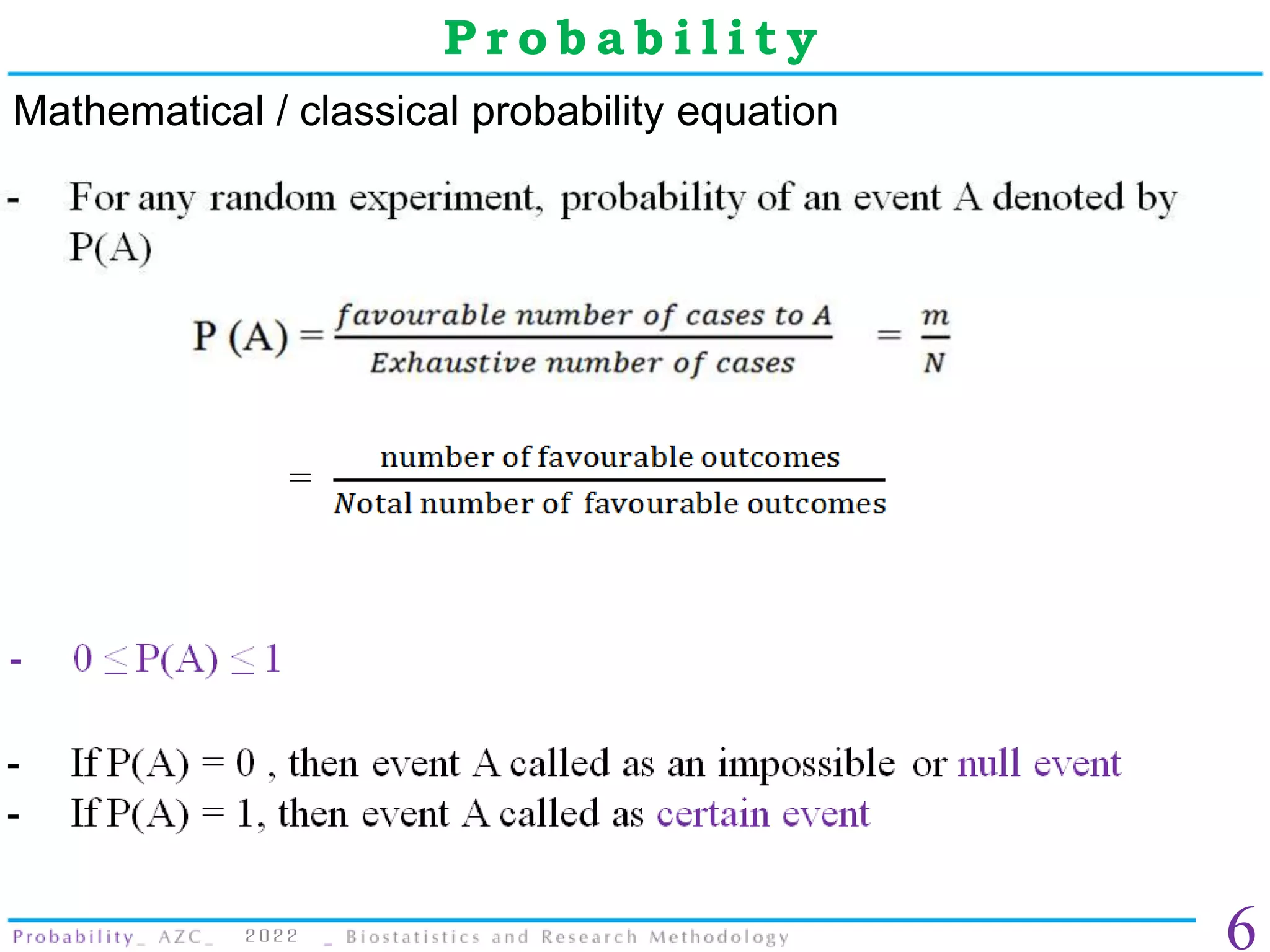 Probability ,Binomial distribution, Normal distribution, Poisson’s ...