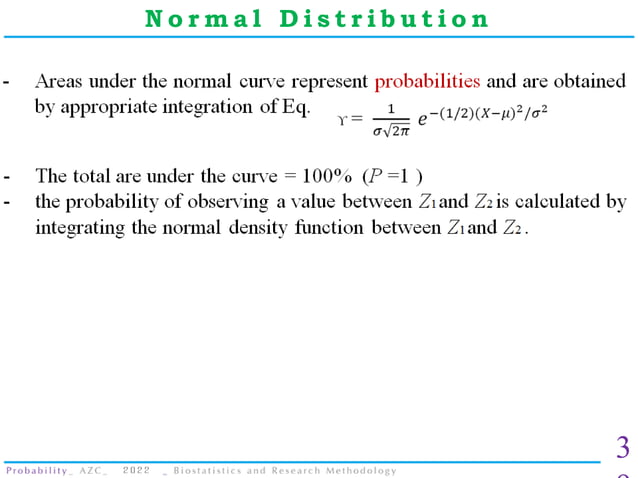 Probability ,Binomial distribution, Normal distribution, Poisson’s ...