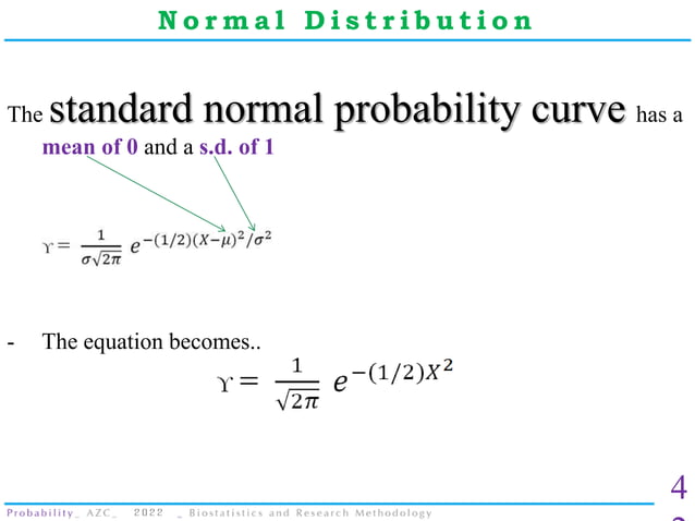 Probability ,Binomial distribution, Normal distribution, Poisson’s ...