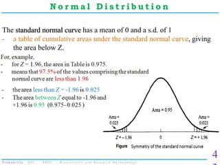 Probability ,Binomial distribution, Normal distribution, Poisson’s ...