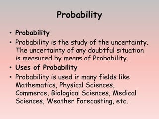 Probability class 9 ____ CBSE | PDF