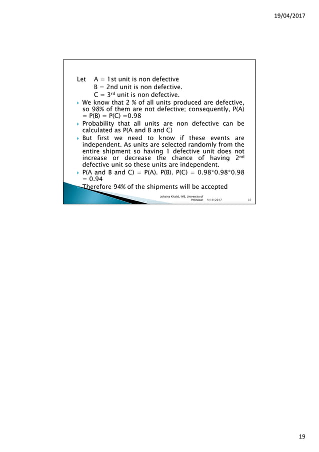 Probability concepts | PDF