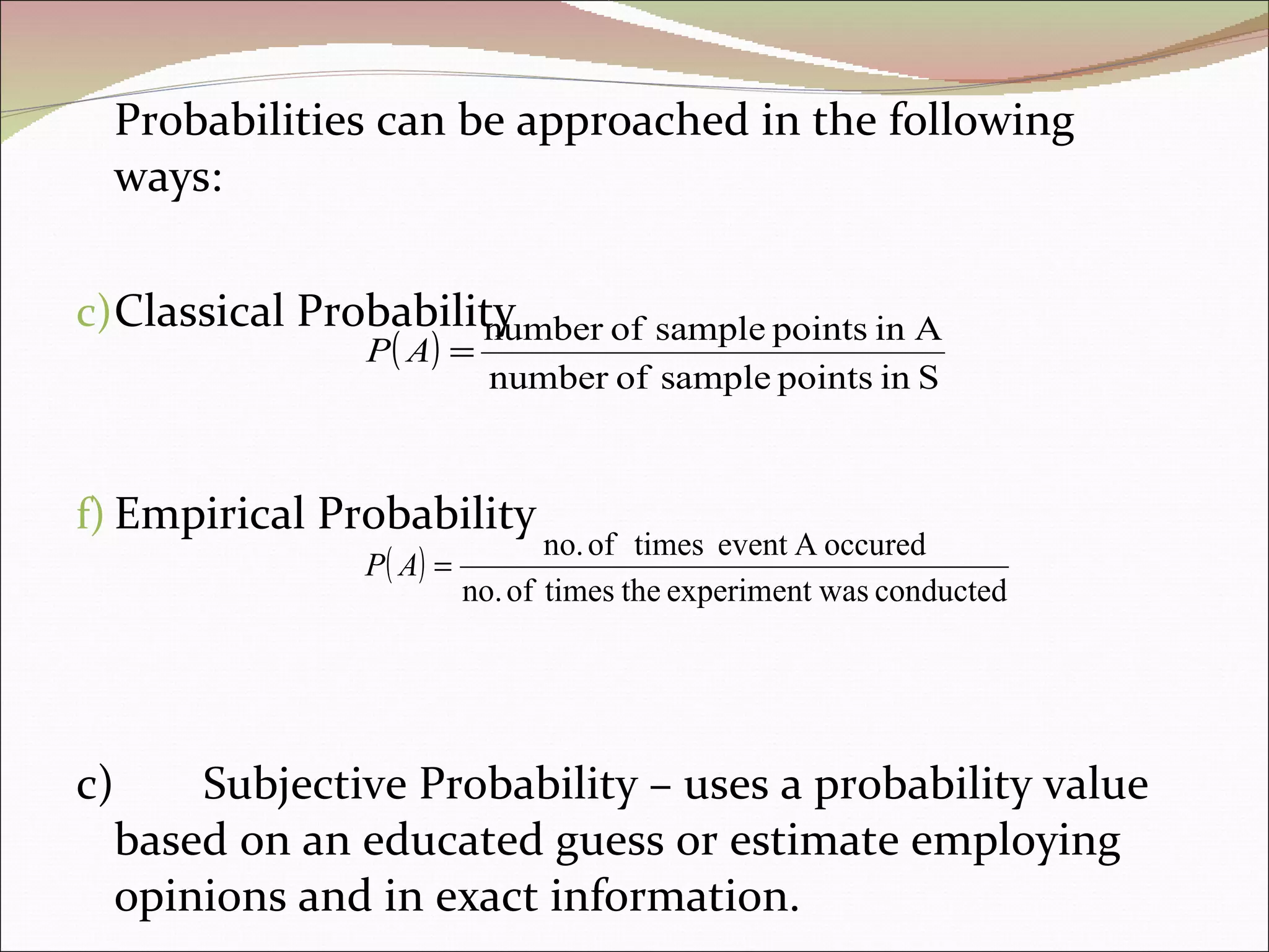 Probability concepts and the normal distribution | PPT
