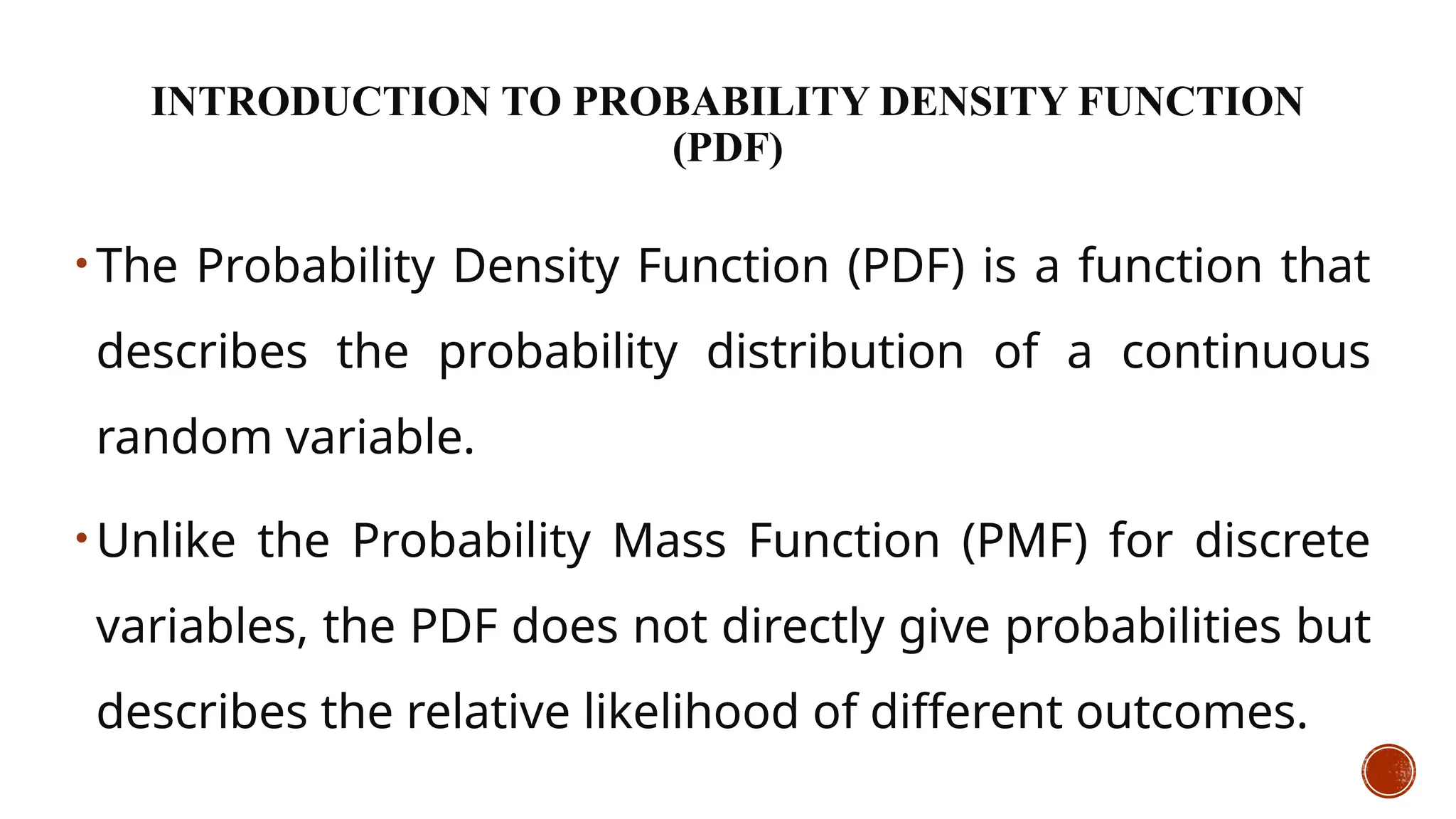 The Concept of Probability Density Function | PPTX