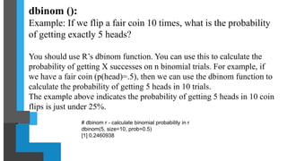 Probability distribution in R | PPTX