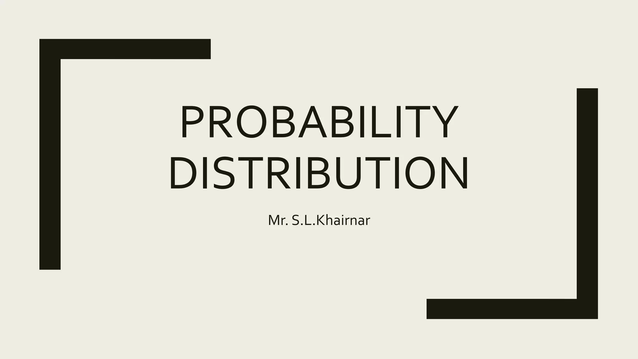Probability Distribution | PPTX