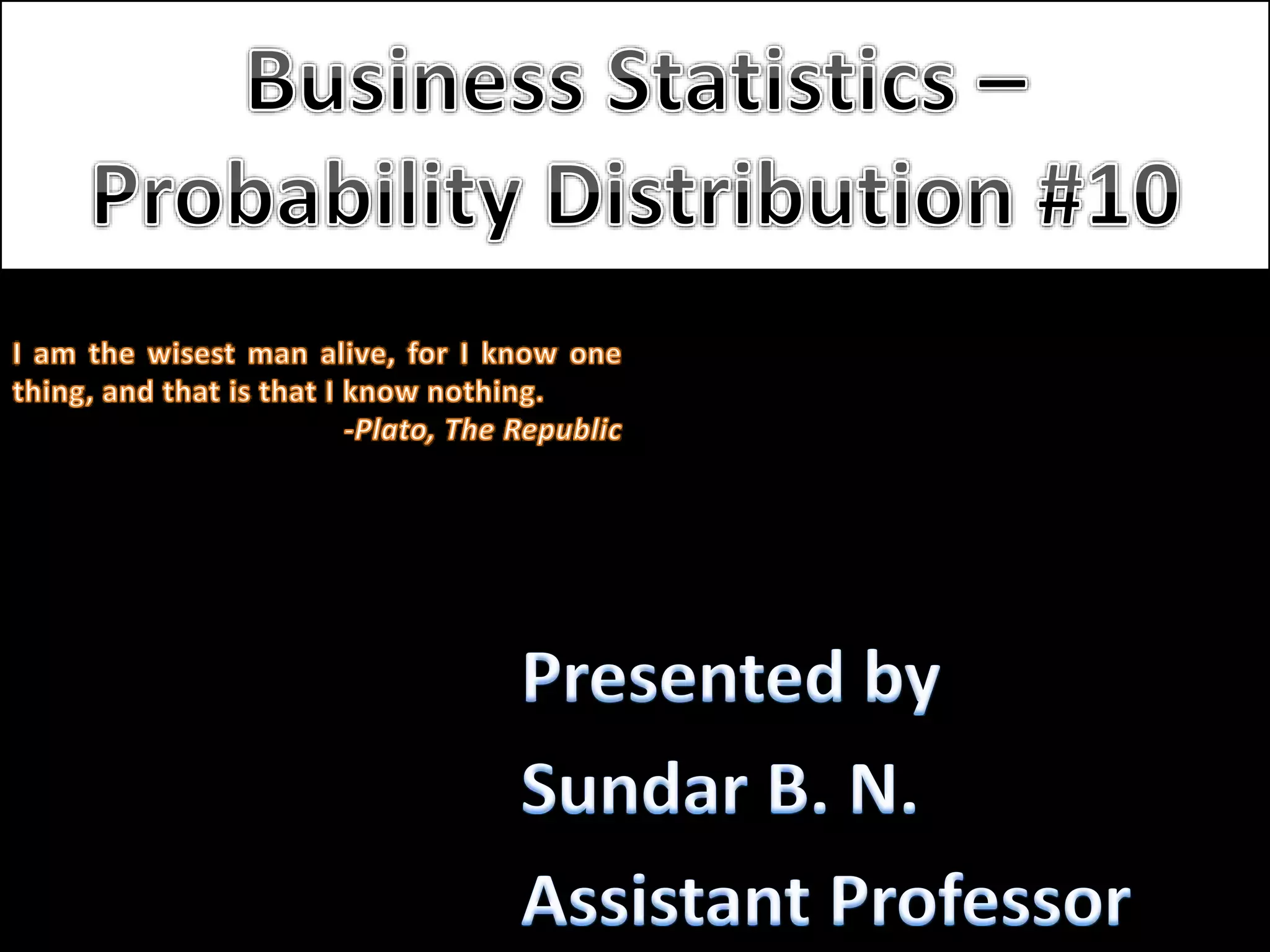 Probability distribution 10 | PPTX