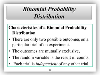 Probability distributions & expected values | PPTX