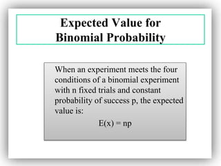 Probability distributions & expected values | PPTX
