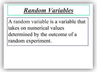 Probability distributions & expected values | PPTX