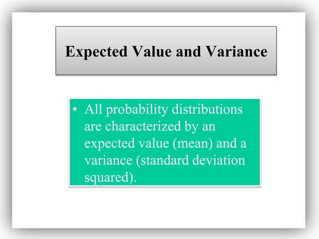 Probability distributions & expected values | PPTX