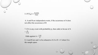 Formulas of Probability :Class 12 maths | PPTX