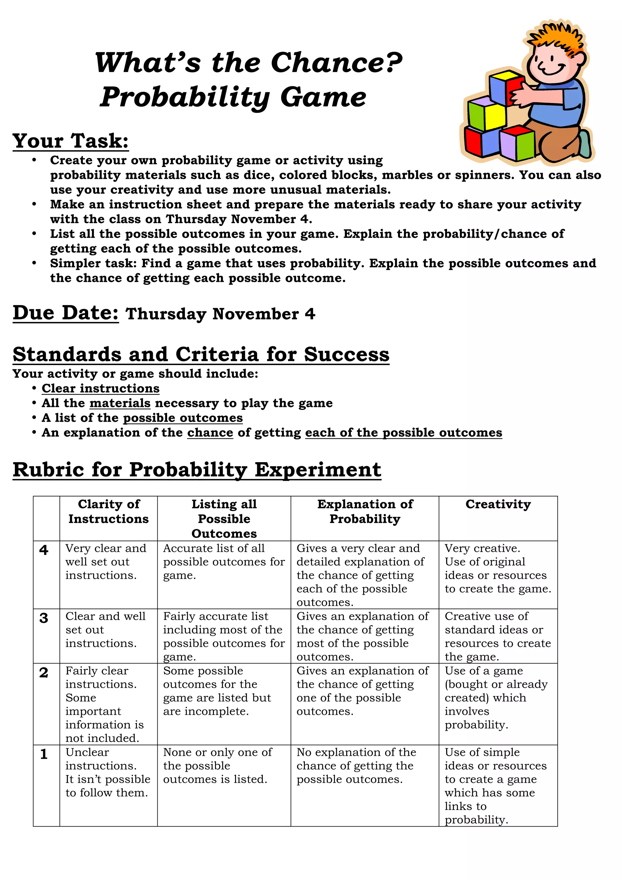 Probability game | PDF
