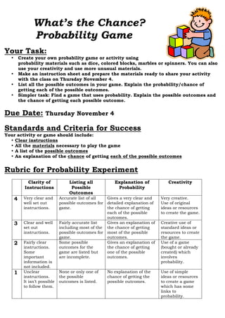 Probability game | PDF