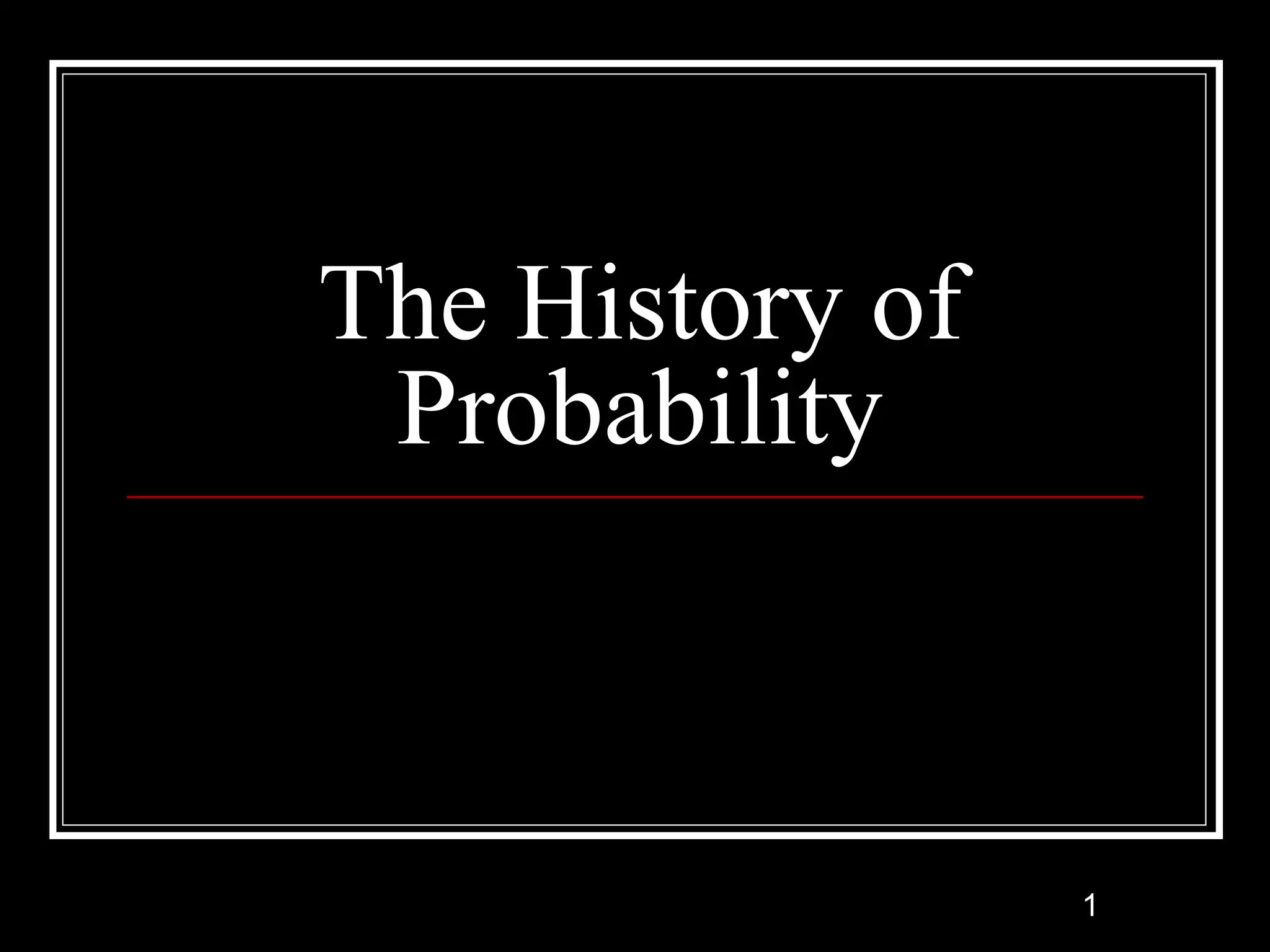 Probability history | PPT