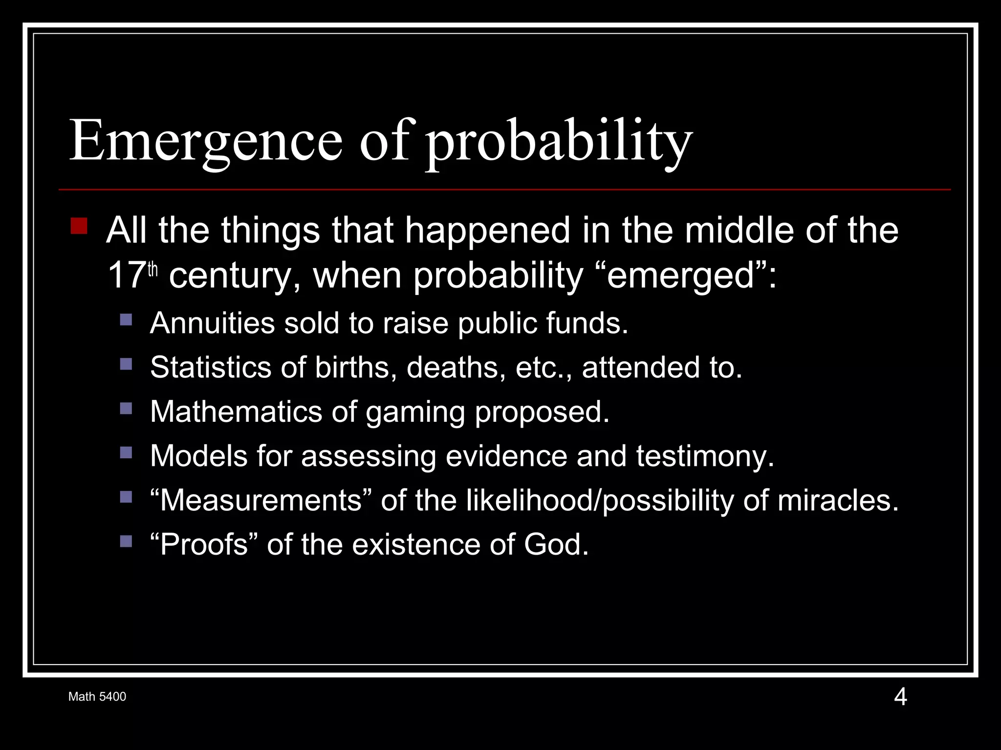 Probability history | PPT