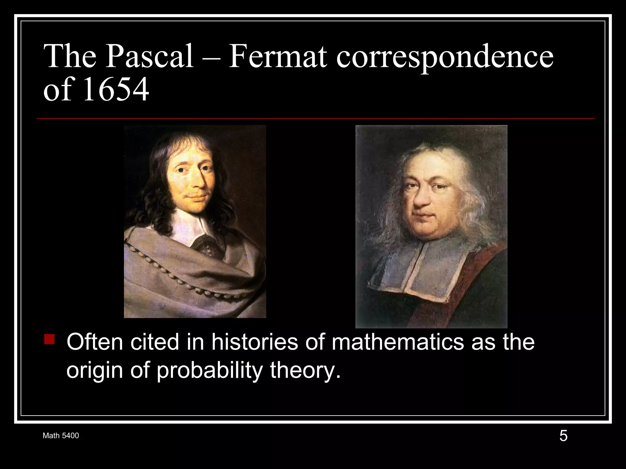 Probability history | PPT