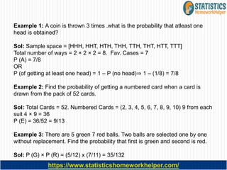 Probability Homework Help | PPTX