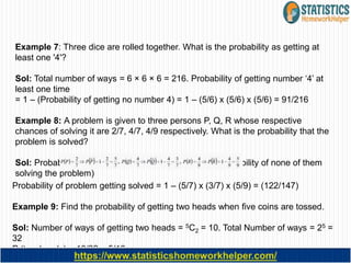 Probability Homework Help | PPTX