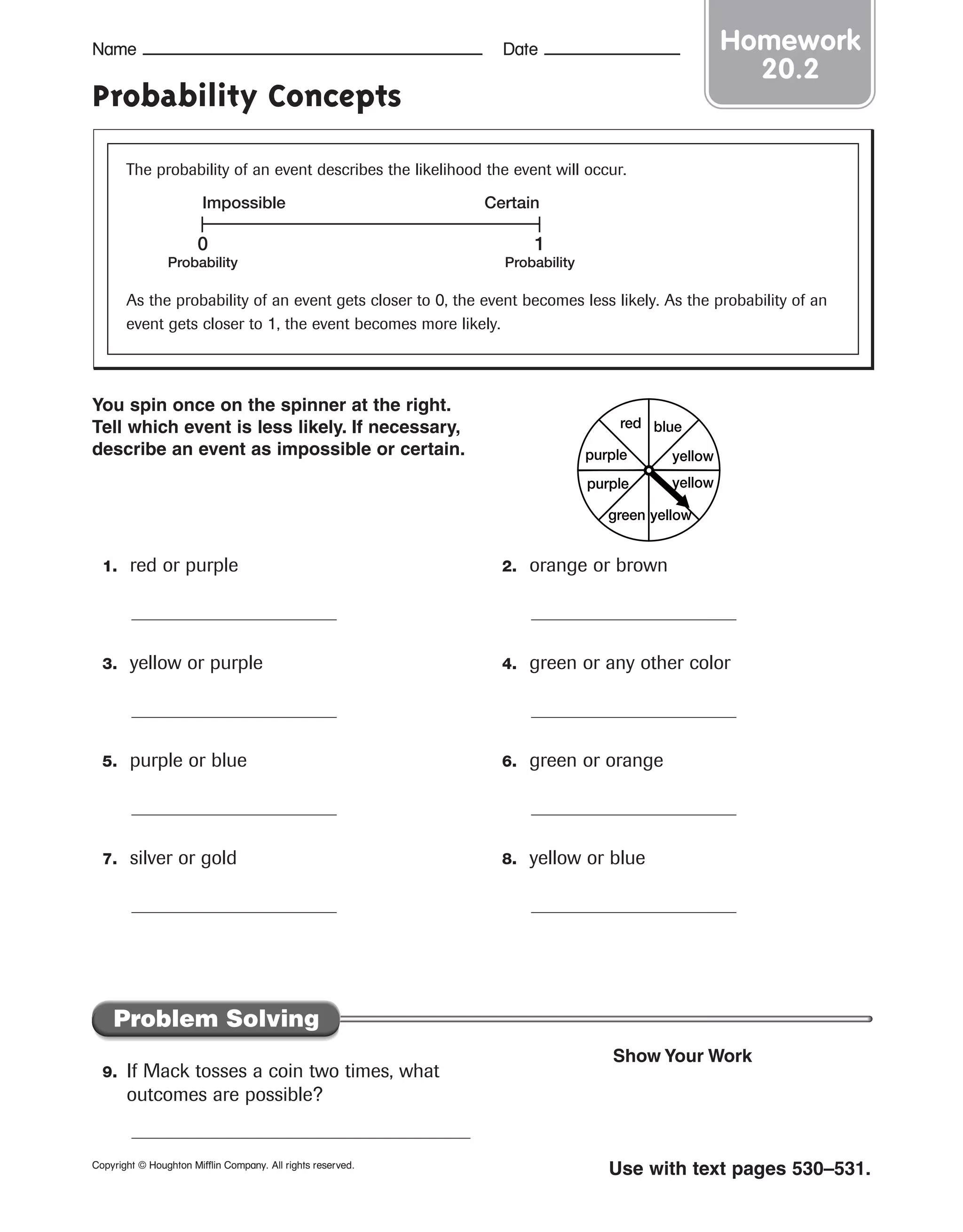Math Homework Probability | PDF
