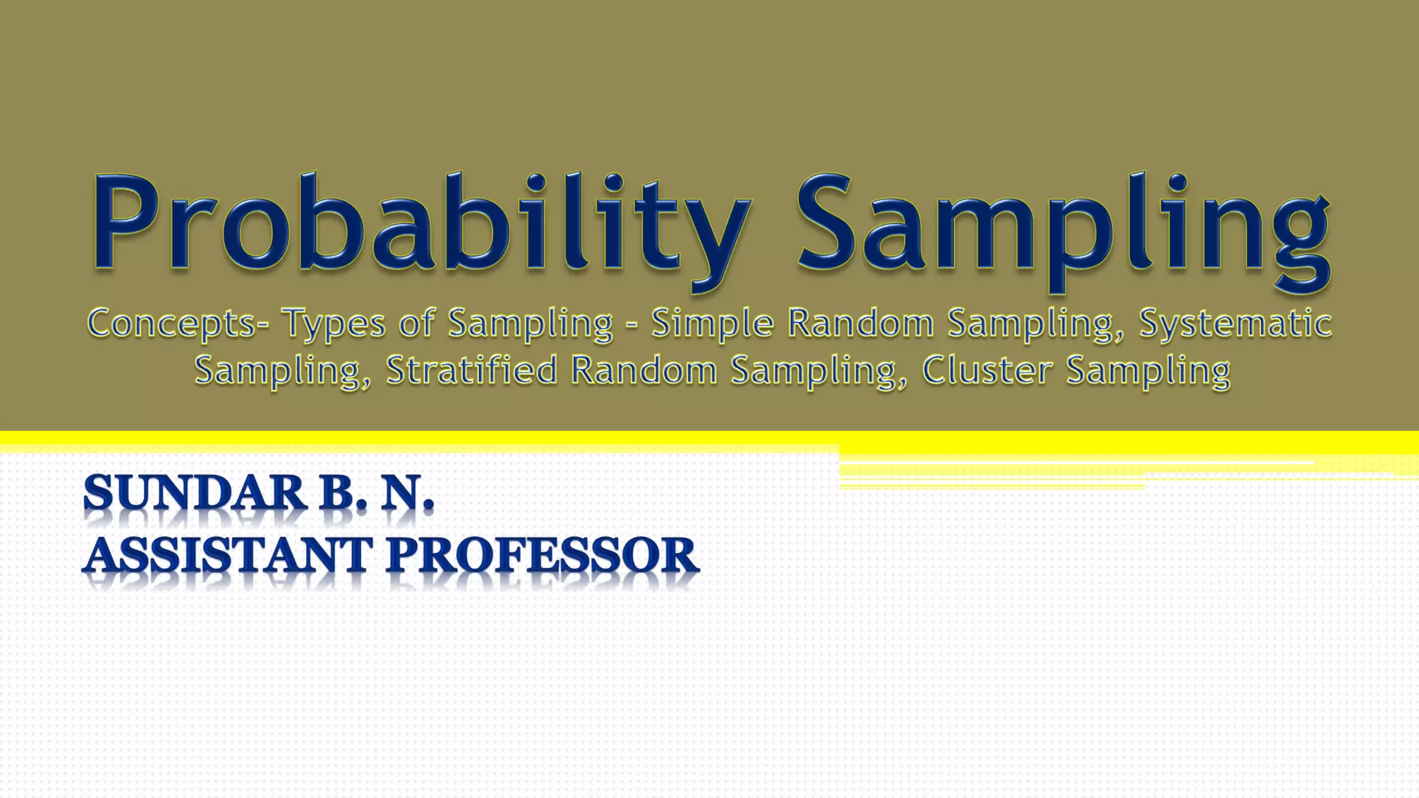 Probability Sampling Method- Concept - Types | PDF