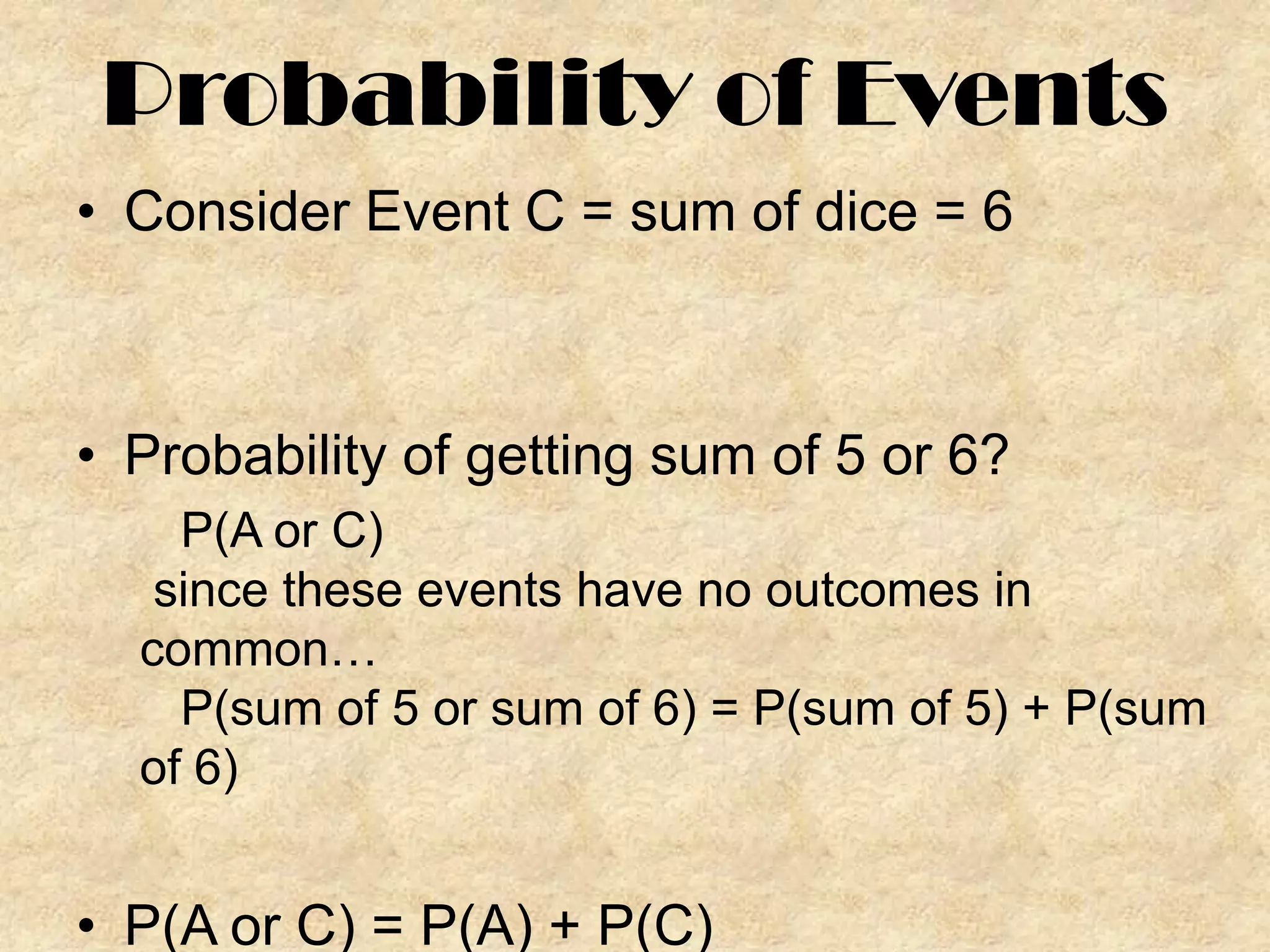Probability models & basic rules | PPTX