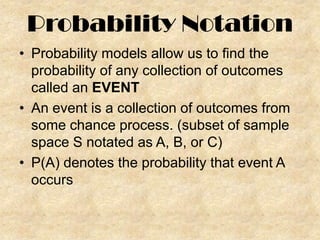 Probability models & basic rules | PPTX