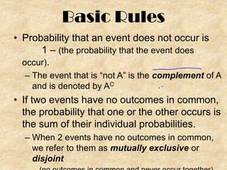 Probability models & basic rules | PPTX