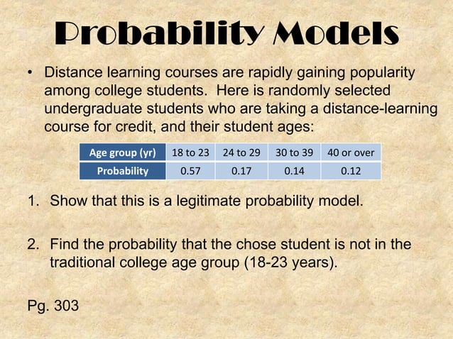 Probability models & basic rules | PPTX