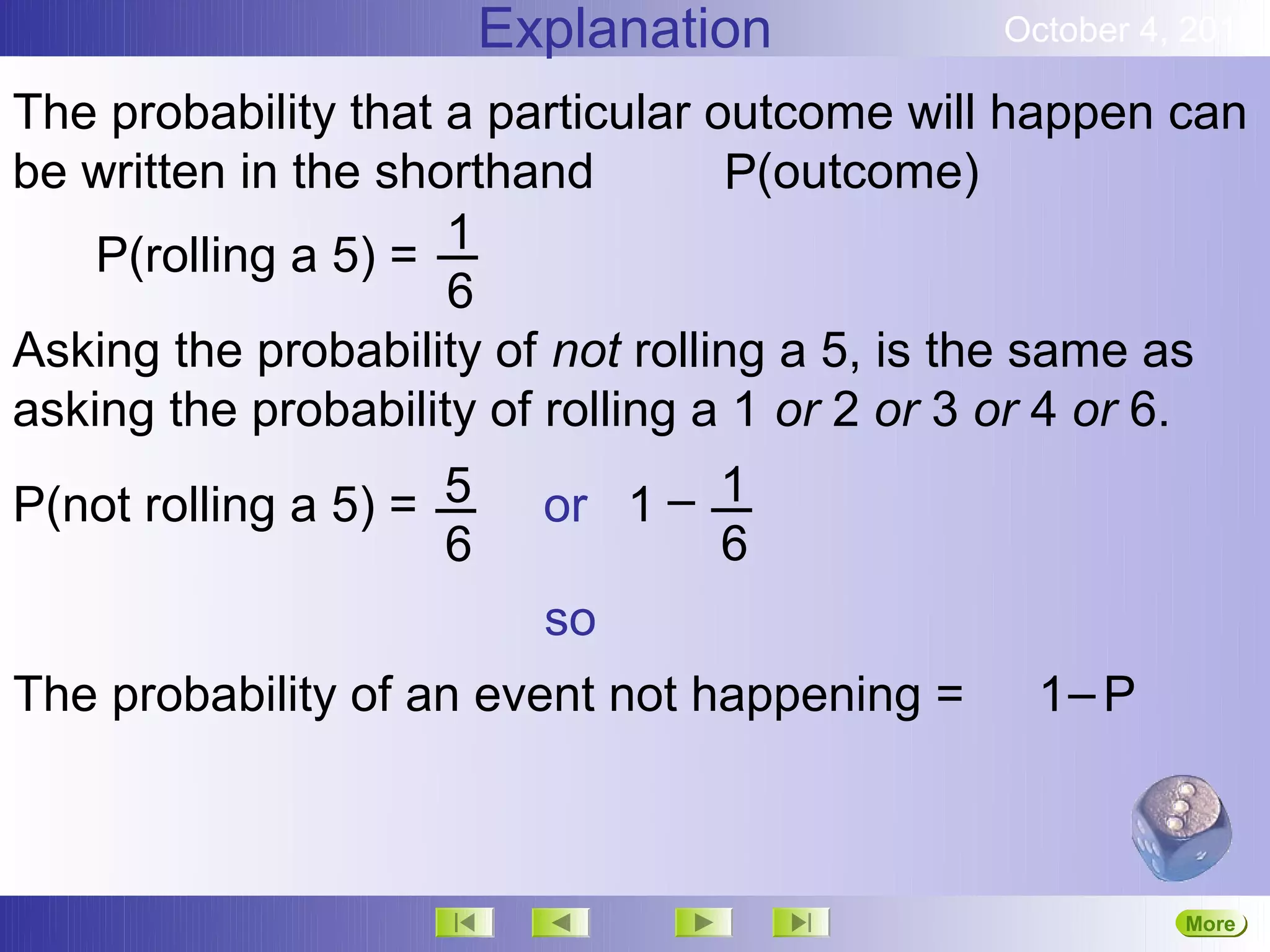 Probability not happening | PPT