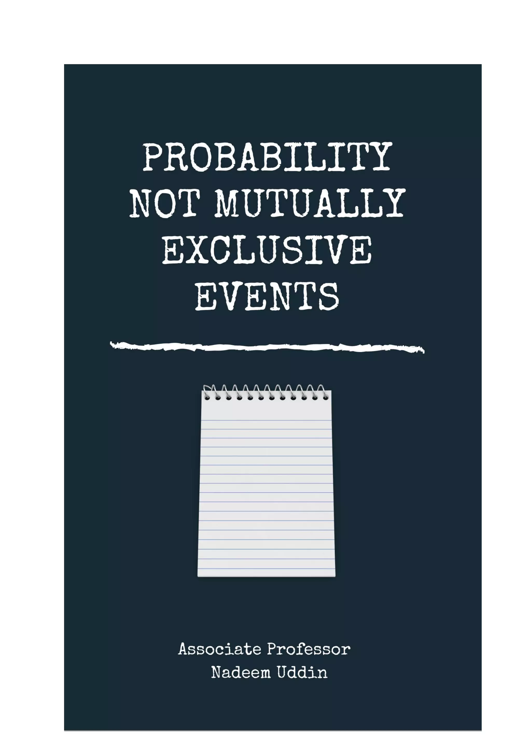 Probability(not mutually exclusive events) | PDF