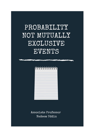 Probability(not mutually exclusive events) | PDF